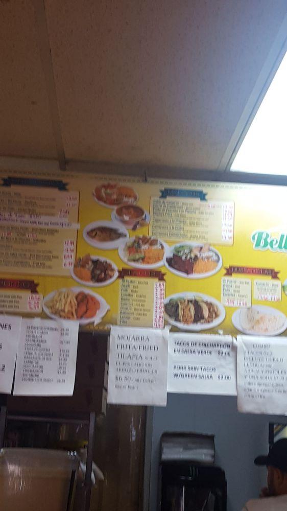 Menu at Bella Vista 2 restaurant, Conyers