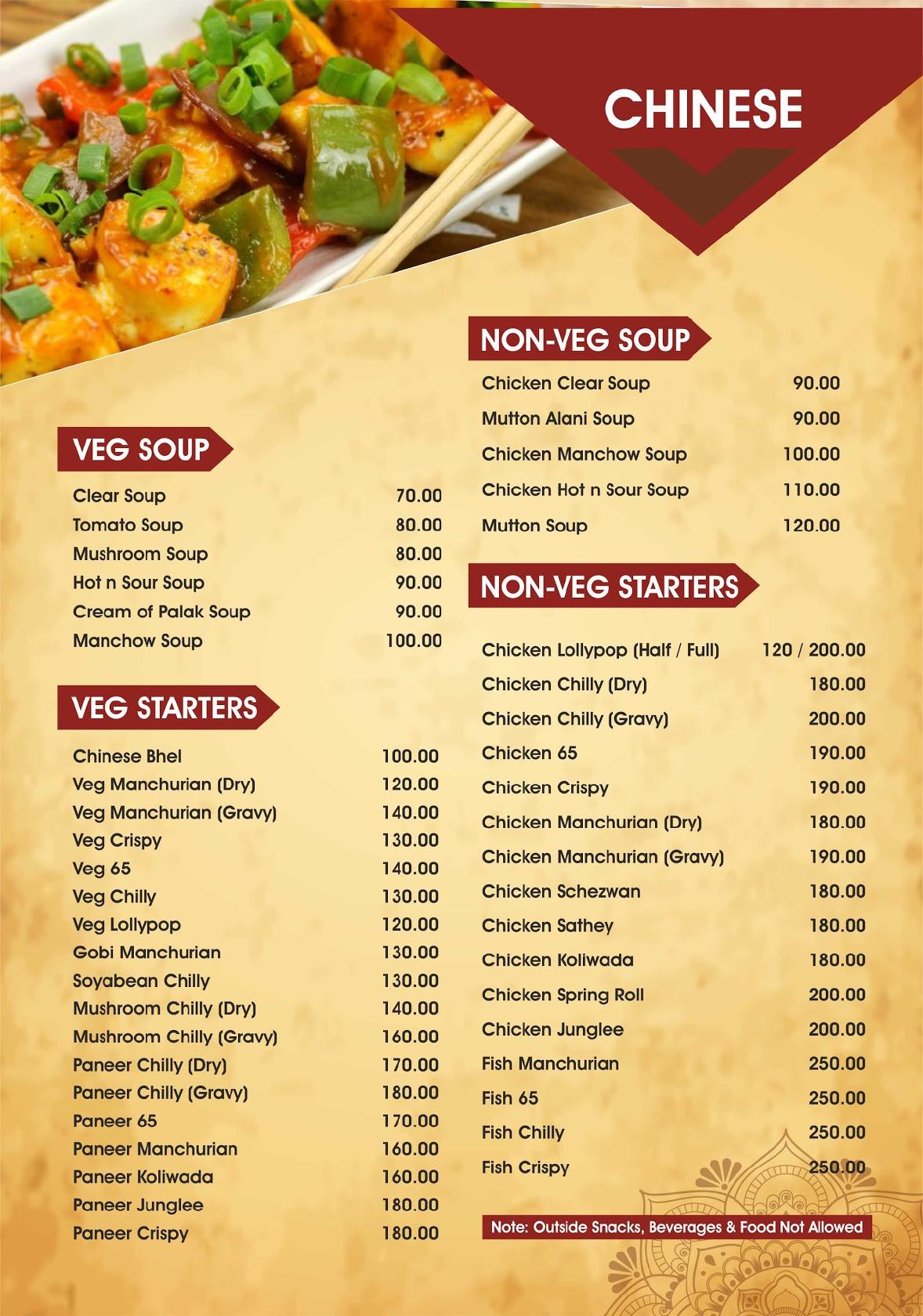Menu at Rajdarbar Veg & Non-Veg Restaurant, Pune