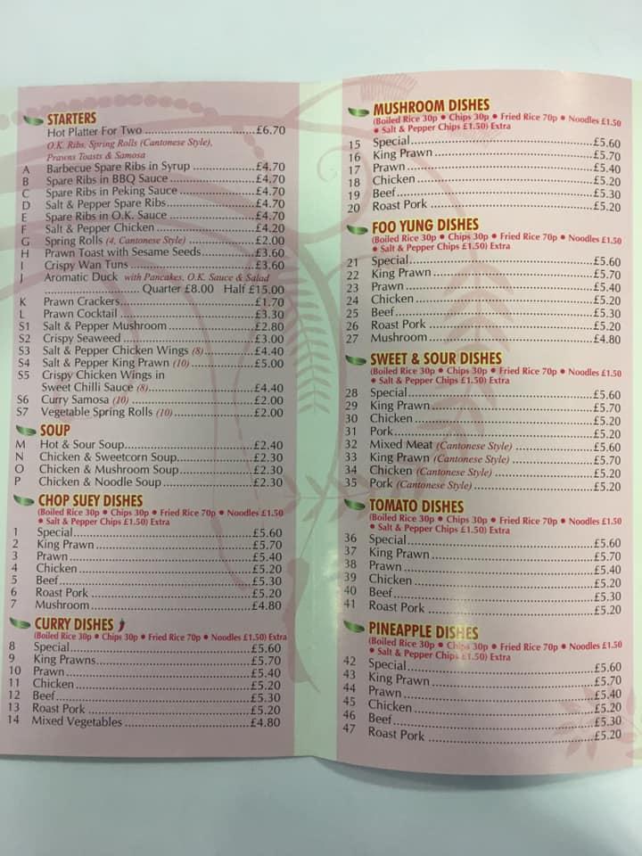 Menu at Canton Kitchen fast food, Bridlington