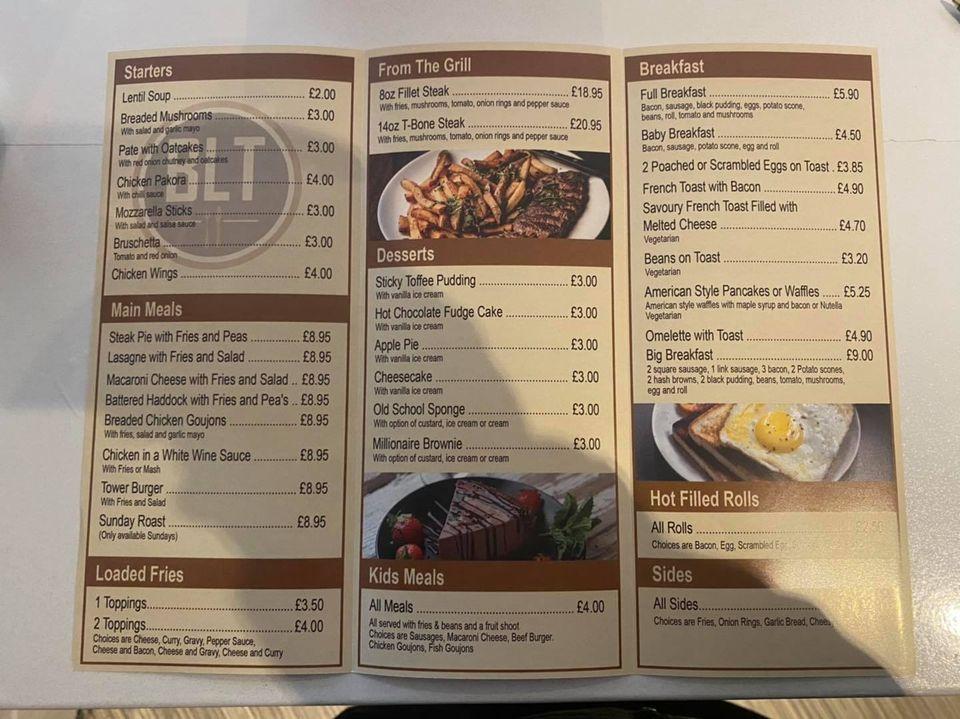 Menu at BLT restaurant, Airdrie
