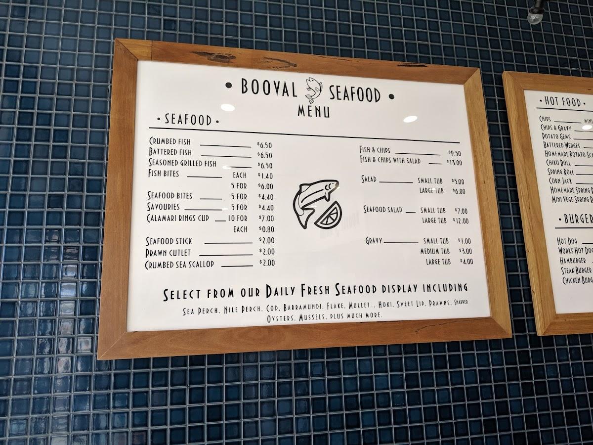 Booval Seafood in Silkstone - Restaurant menu and reviews