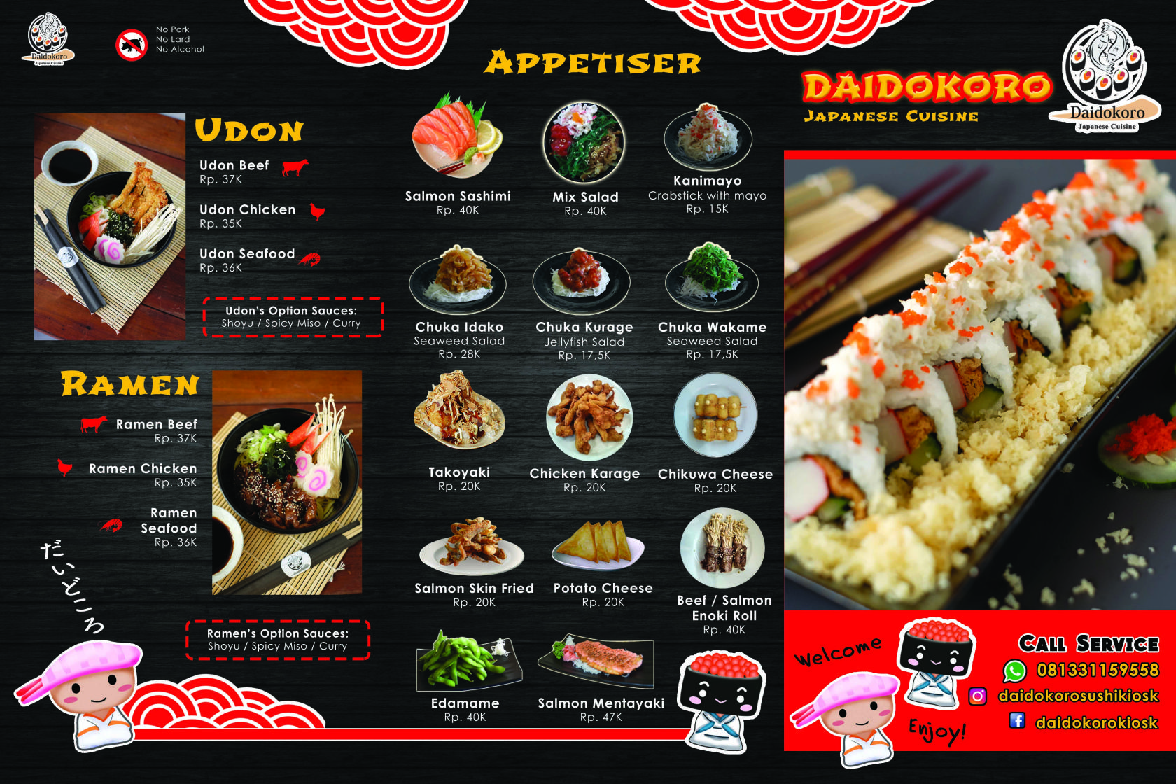 Menu at Daidokoro Japanese Cuisine Express restaurant, Indonesia ...