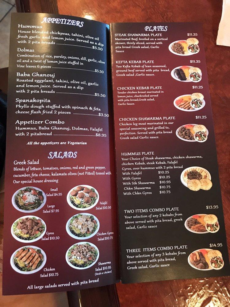Menu at Greek Pita restaurant, Phoenix, W Happy Valley Rd
