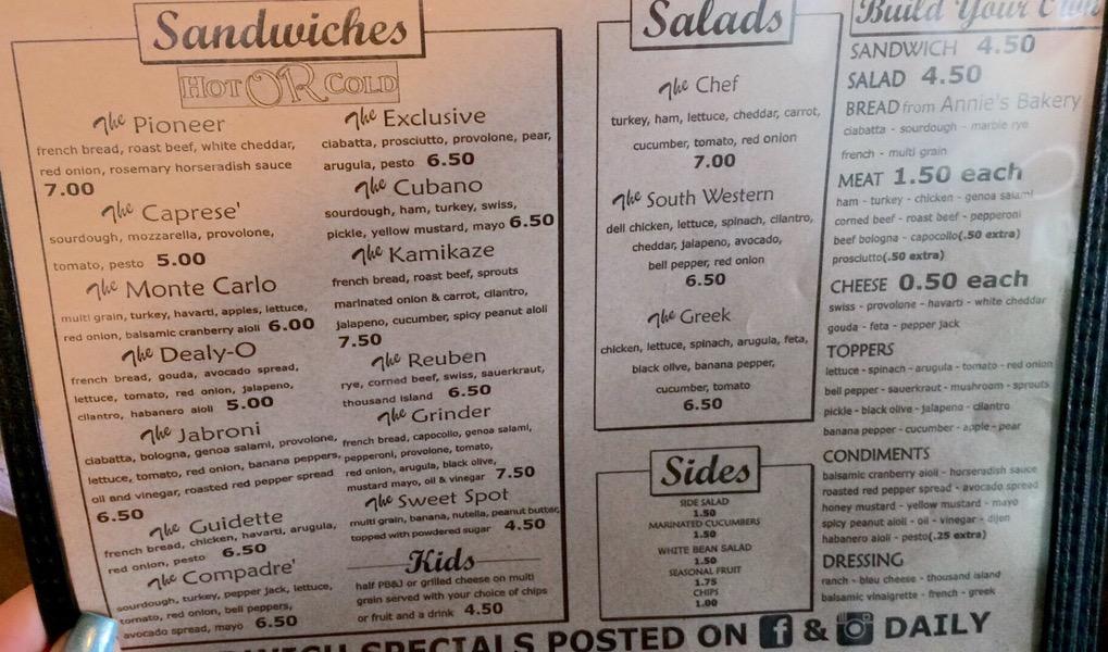 Menu at J-Bird's Deli & Ales pub & bar, Shelby