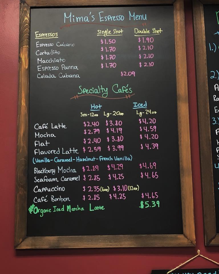 Menu at Mima's Cafe & Tea Bar Indialantic, Indialantic