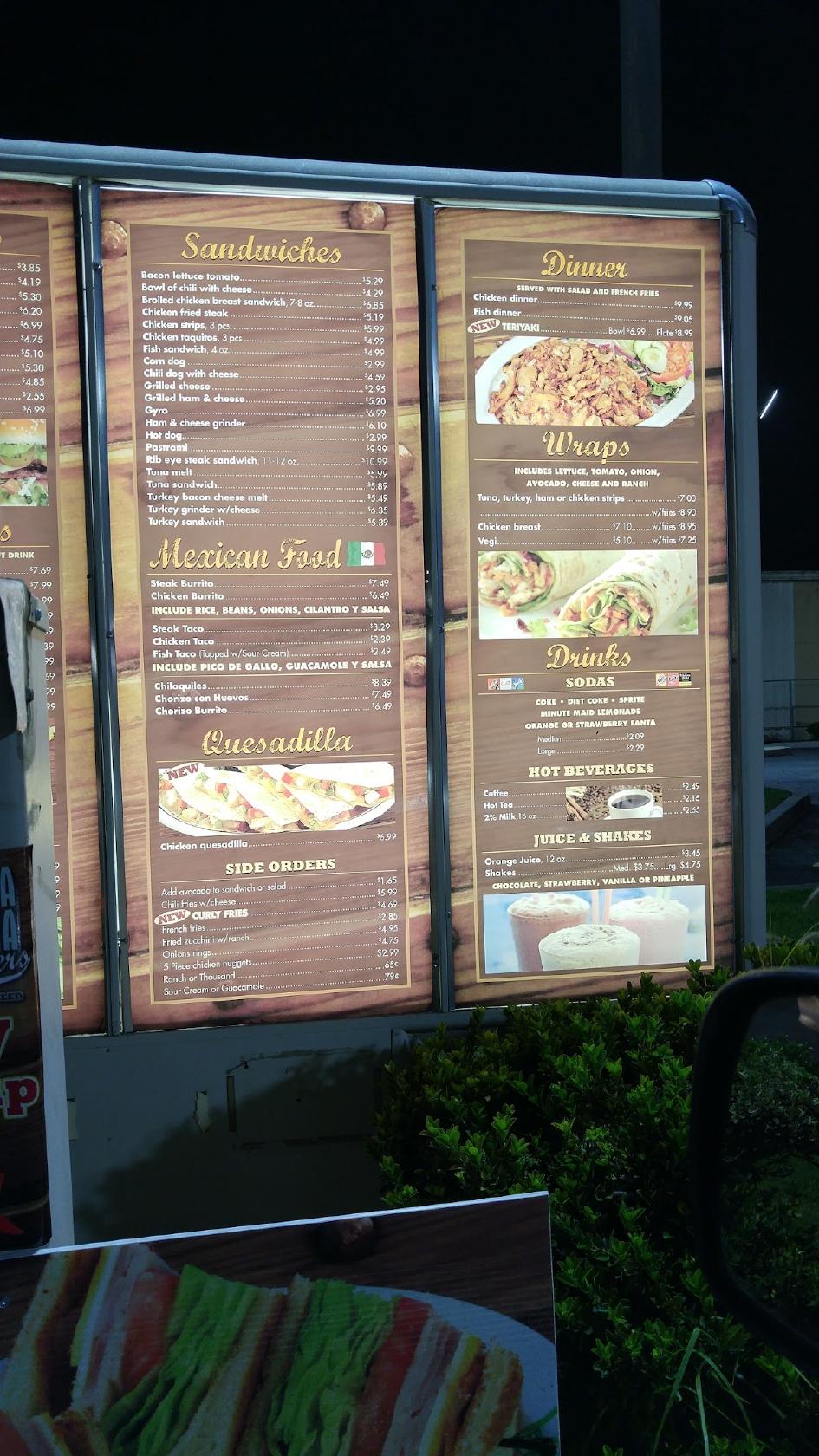 Menu at Santa Maria Burgers restaurant, Santa Maria, S Broadway