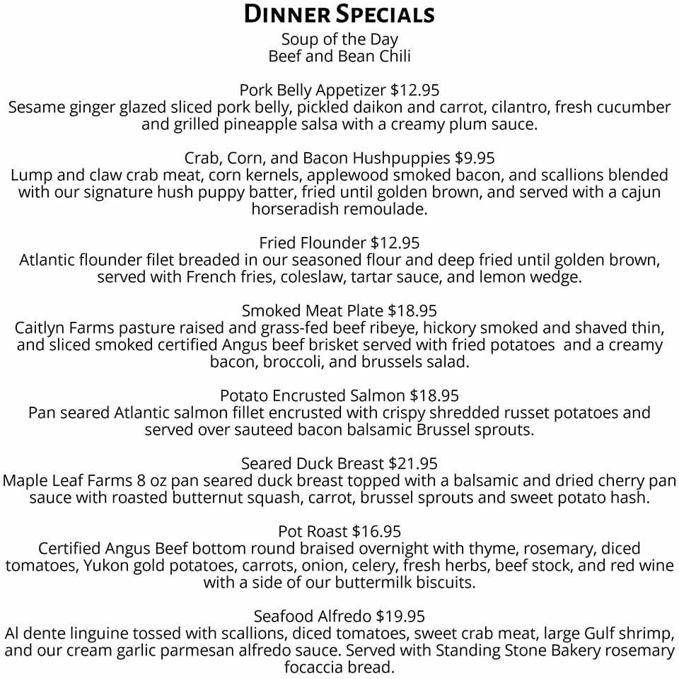Menu at The Rural Seed Restaurant, Columbus