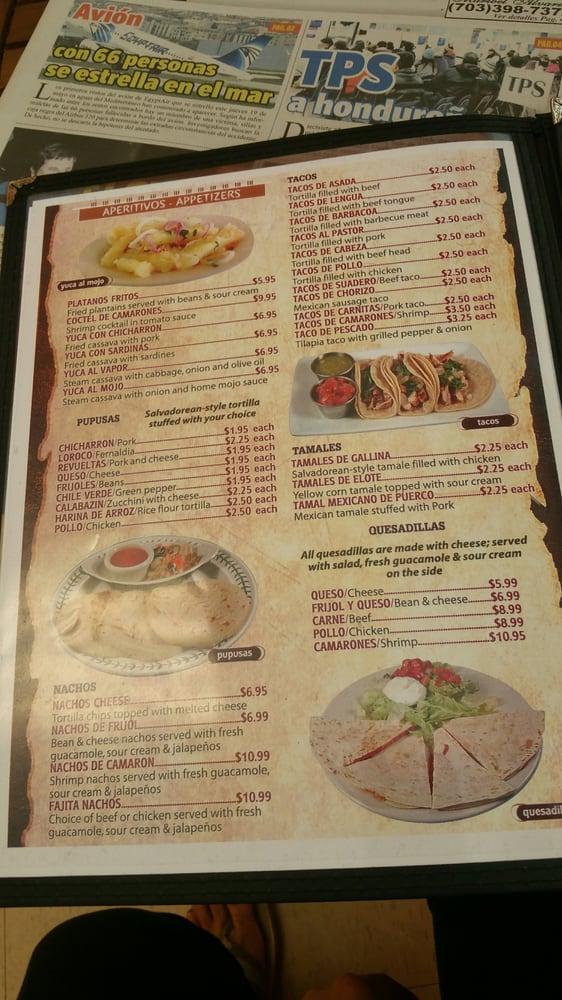 Menu at El Asador Restaurant, Fredericksburg, 100 Olde Greenwich Dr