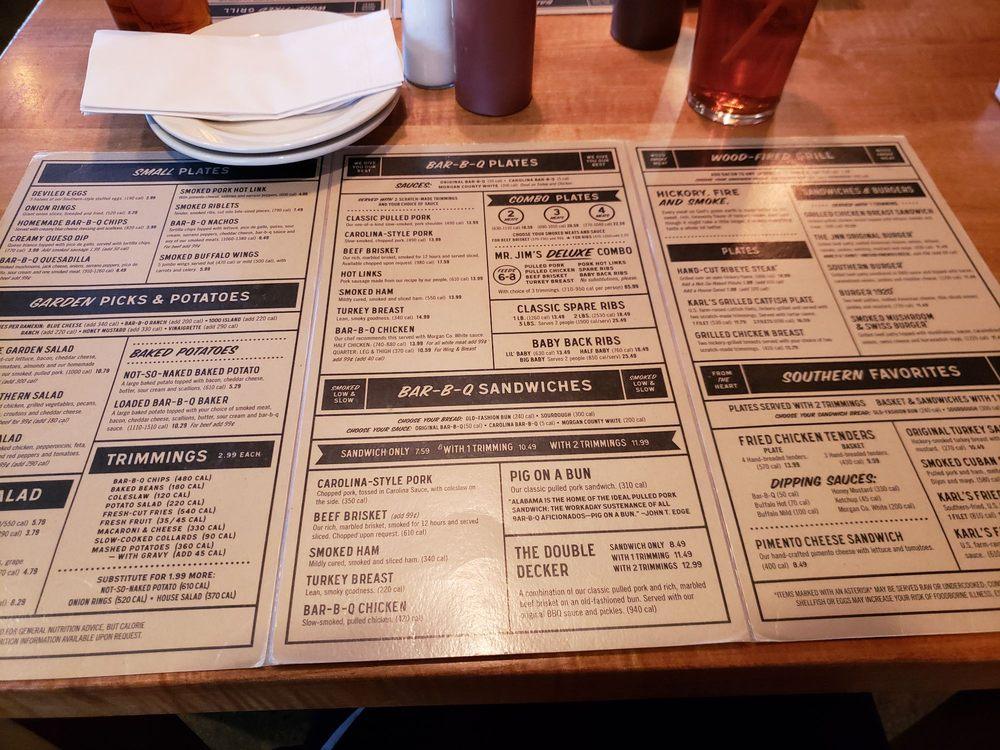 Menu at Jim 'N Nick's BBQ, Concord, Gateway Ln NW