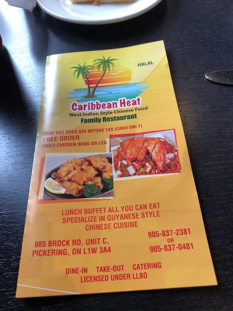 Menu at Caribbean Heat restaurant, Pickering