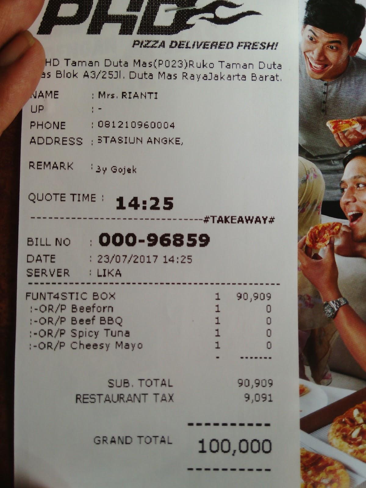 Menu at Pizza Hut Delivery - PHD Indonesia pizzeria, West Jakarta, Ruko ...