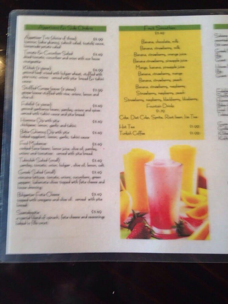 Menu at Sahara Cafe & Mediterranean Foods, Sarasota
