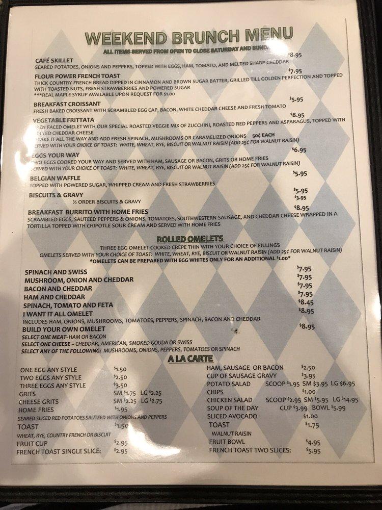 Menu at Andy's Flour Power Cafe-Bakery, Panama City Beach