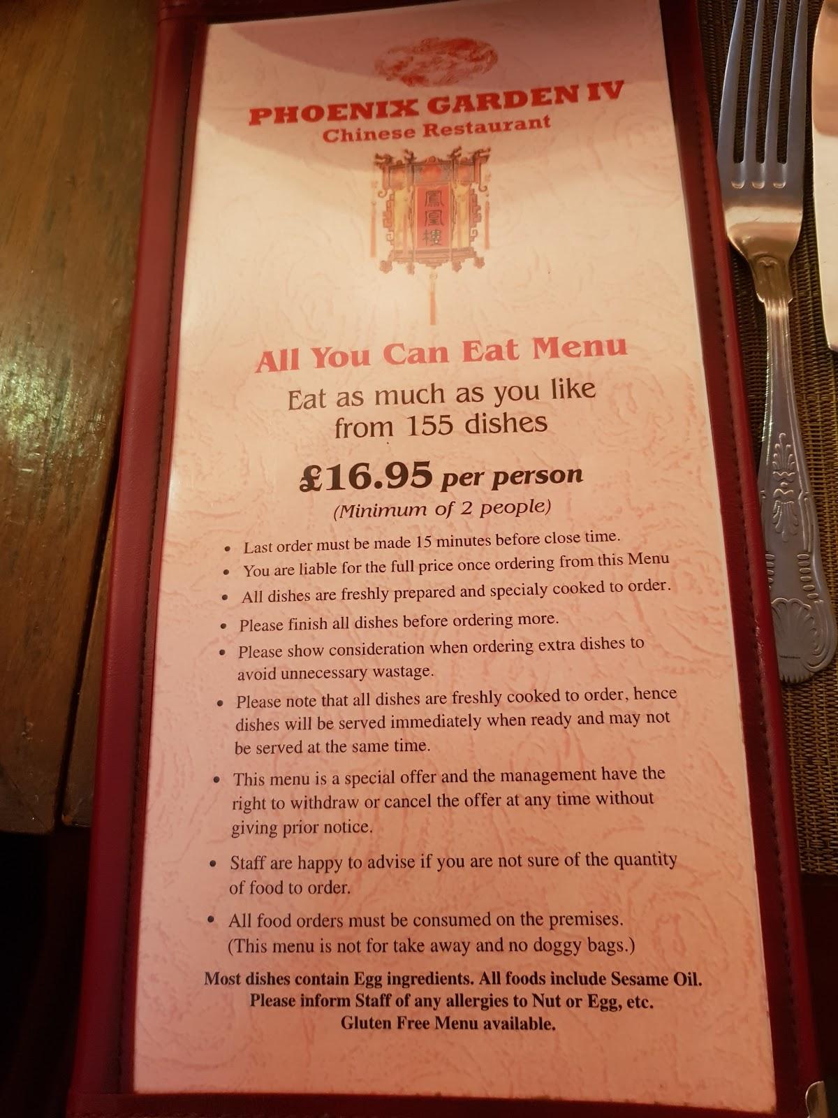 Phoenix Garden Chinese Caerleon Menu | Fasci Garden