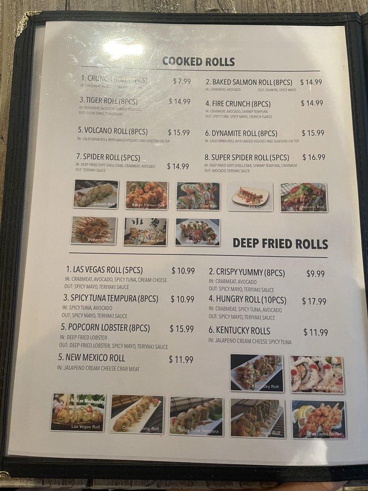 Menu at Volcano Asian Restaurant, El Centro