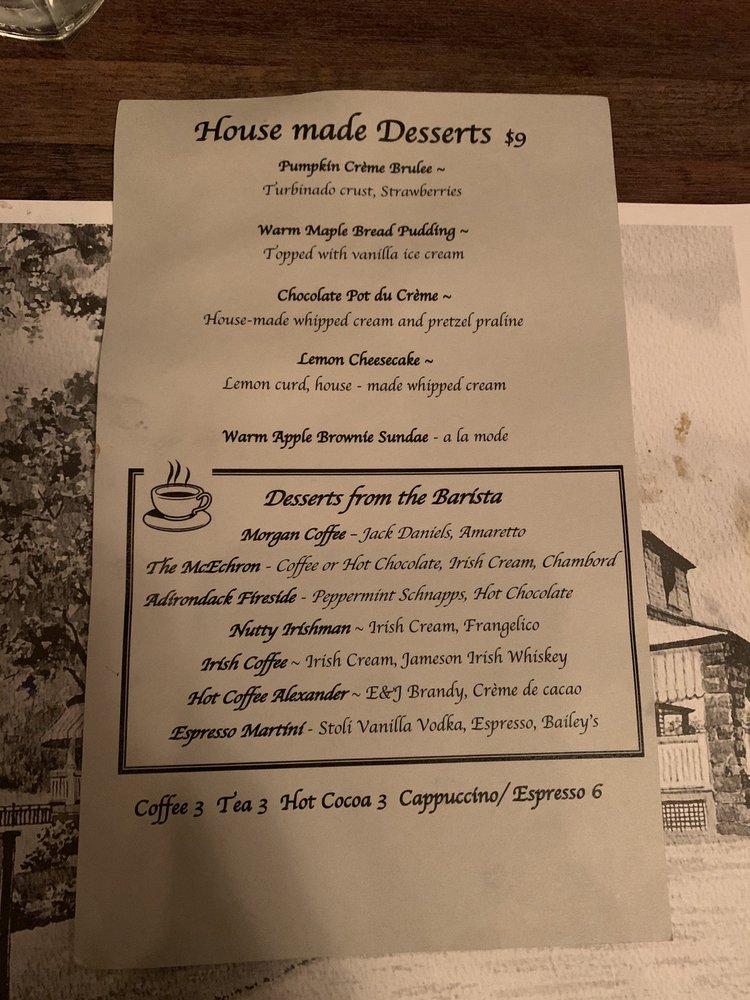 Menu at Morgan & Co steakhouse, Glens Falls
