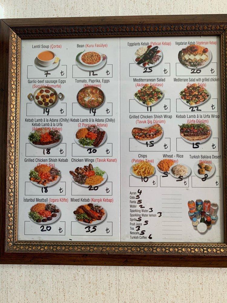 Menu at Ziya Baba Türk Mutfağı Slow food, Istanbul, Kadırga Limanı Cd ...