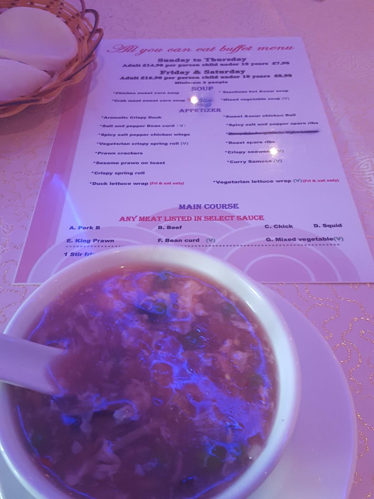 Menu at Wonderland restaurant, Leyland