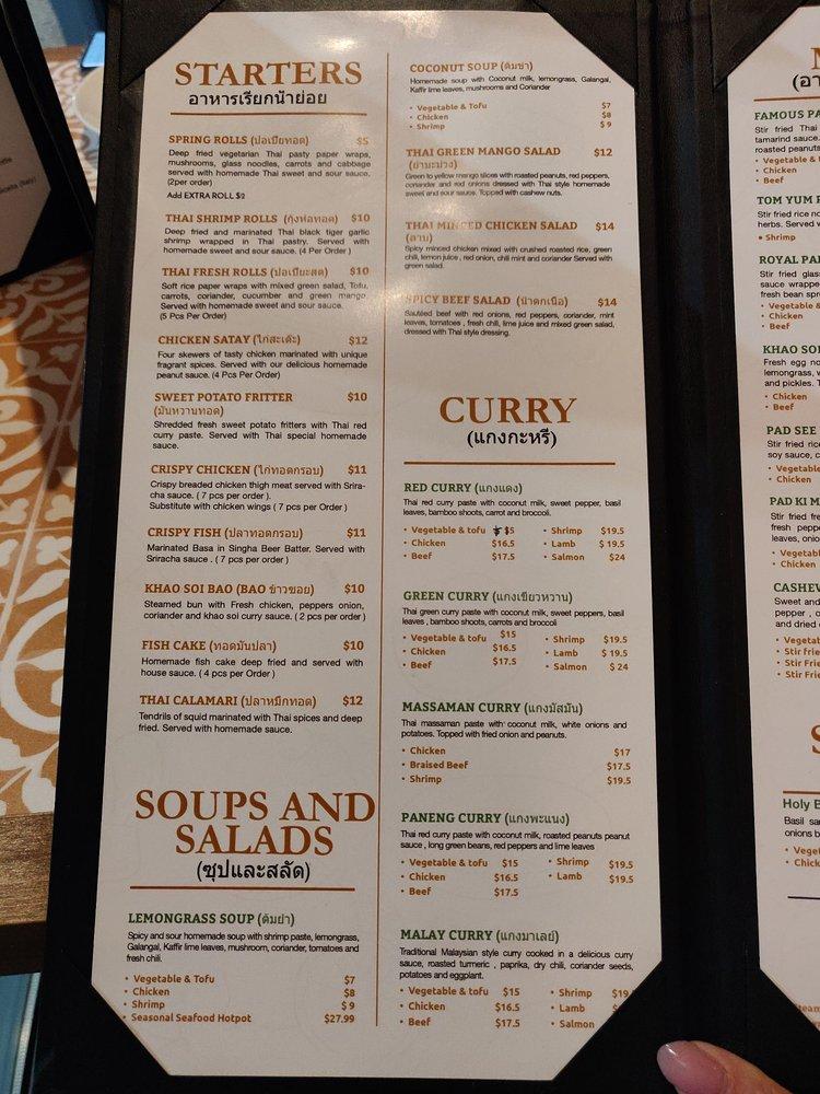 Menu at Chiang Rai Thai Kitchen and Bar, Markham