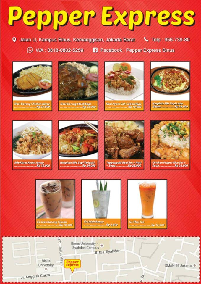 Menu at Pepper express, ruko taman palem restaurant, Jakarta