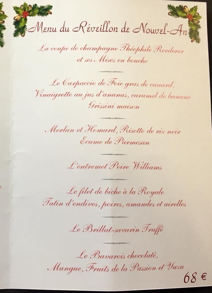 Menu au Restaurant Un Moment chez Bacchus, Maubeuge