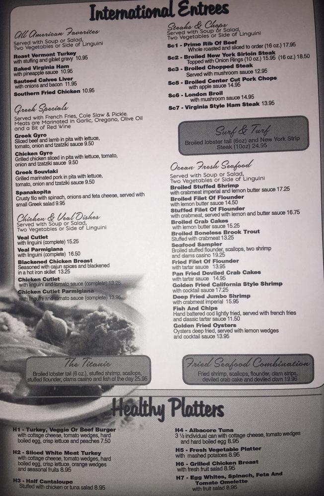 Menu at Starview Diner restaurant, Somerdale