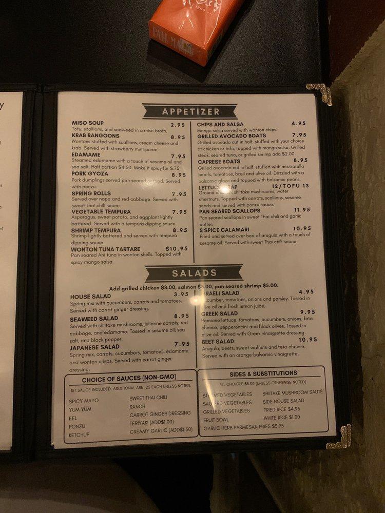 Menu at World Fusion restaurant, Lecanto