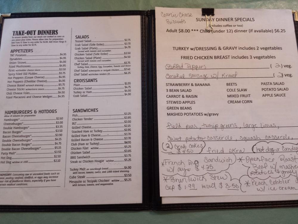 Menu at The Bowman House southern kitchen restaurant, Bowman