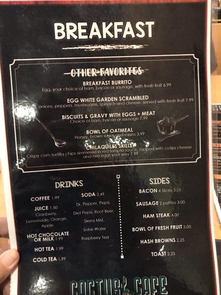 Menu at Cactus Cafe, Yuma, E 32nd St