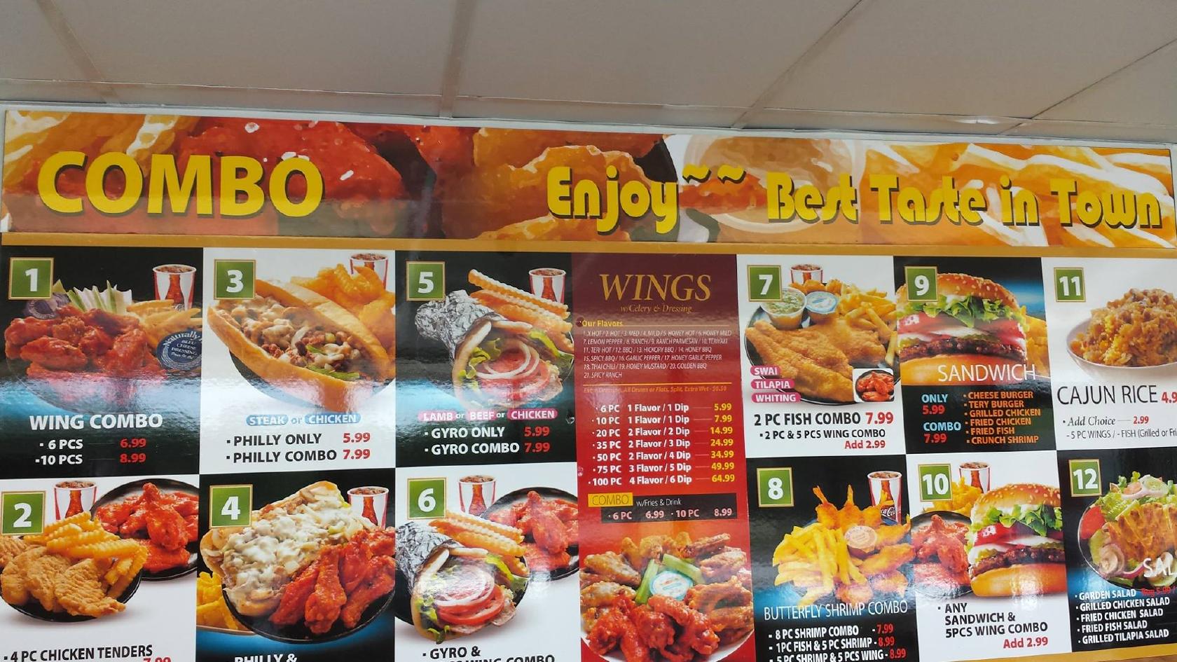 Menu at Wild Wing Station restaurant, Mobile, Halls Mill Rd