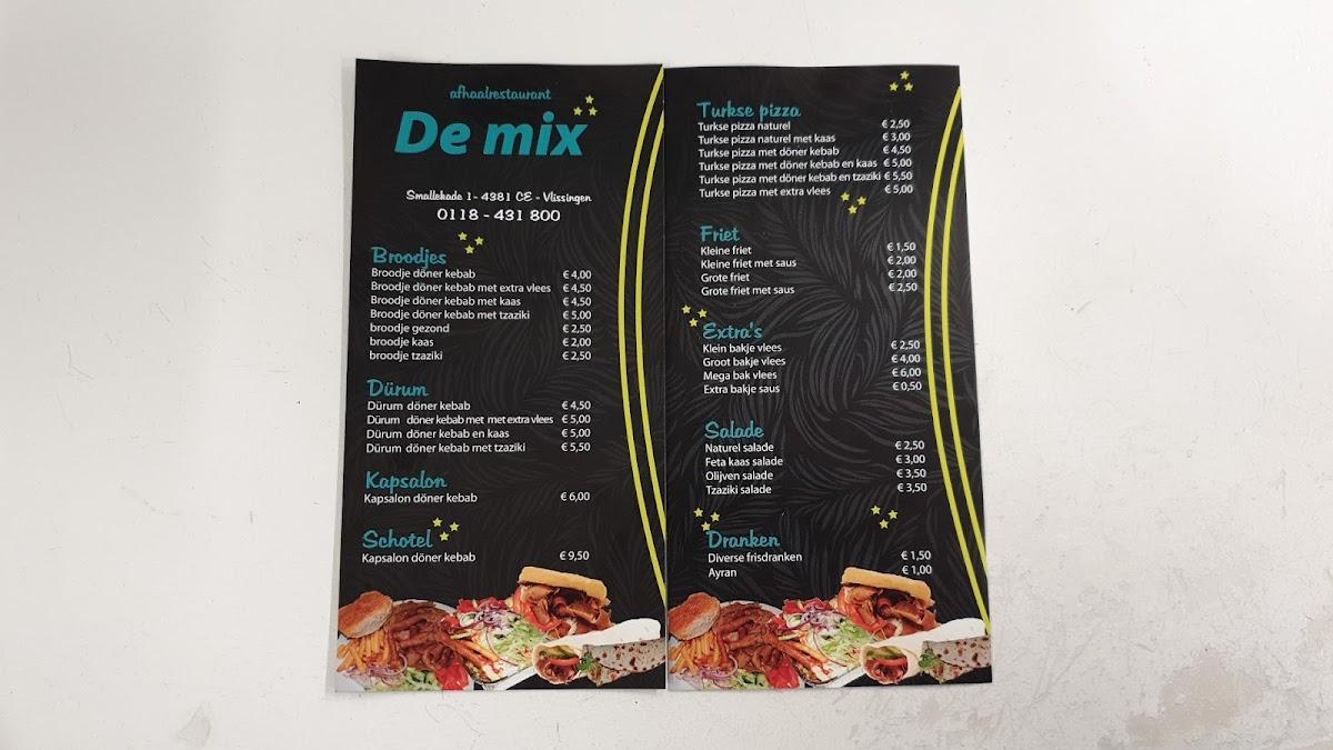 Menu at De Mix, Vlissingen