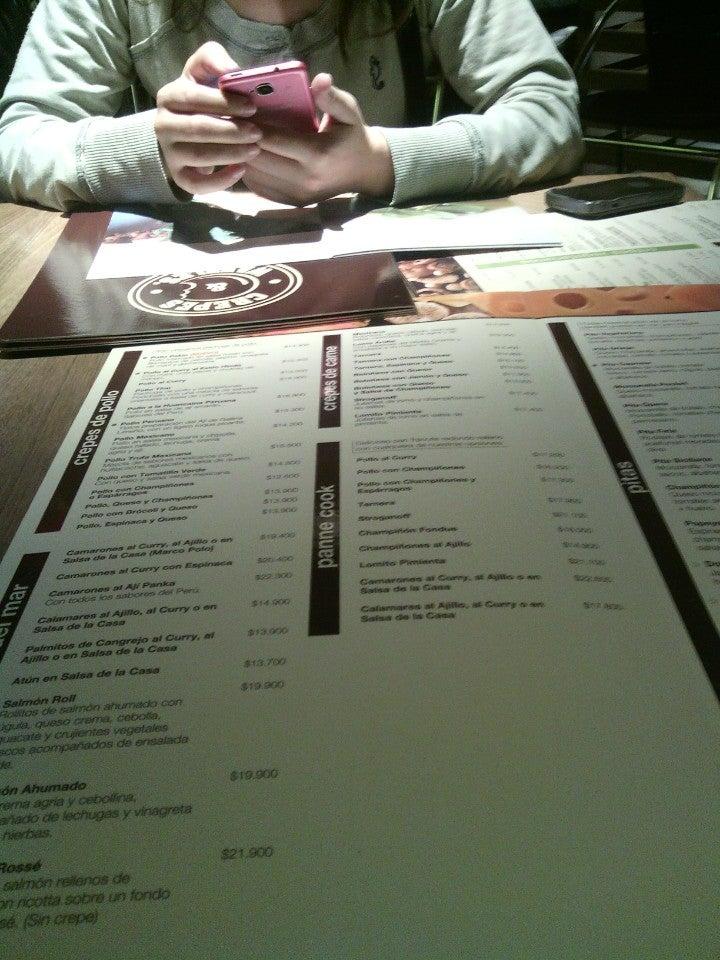 Menu at Crepes & Waffles restaurant, Medellín, Calle 71 # 65 - 150