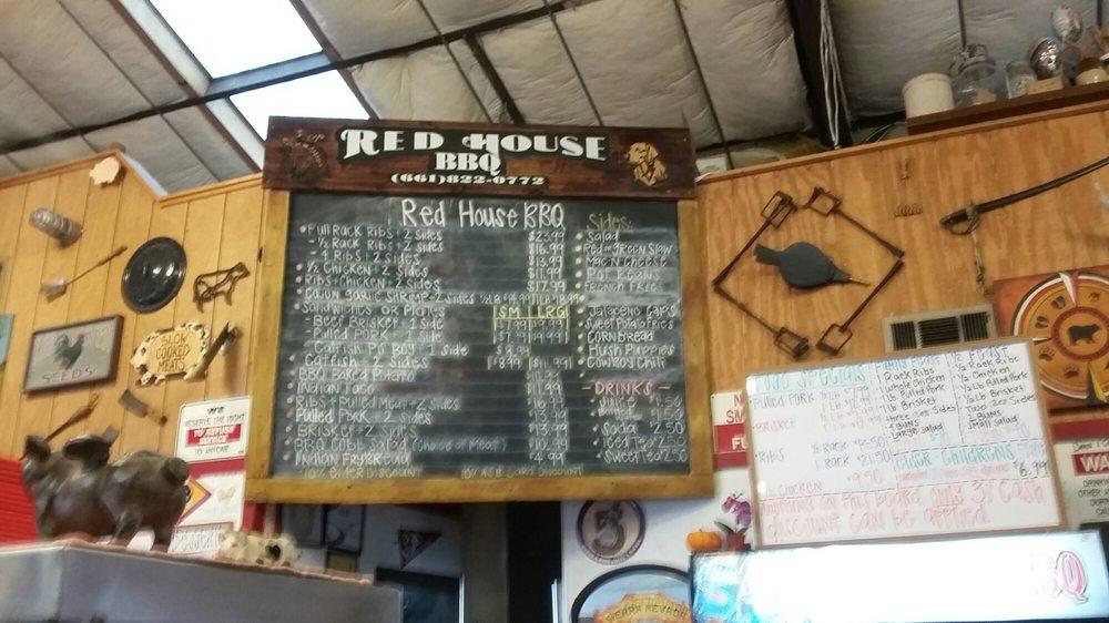 Menu at Red House BBQ, Tehachapi, 426 E Tehachapi Blvd