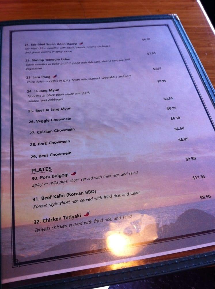 Menu at Rock & Noodles BBQ, Fresno
