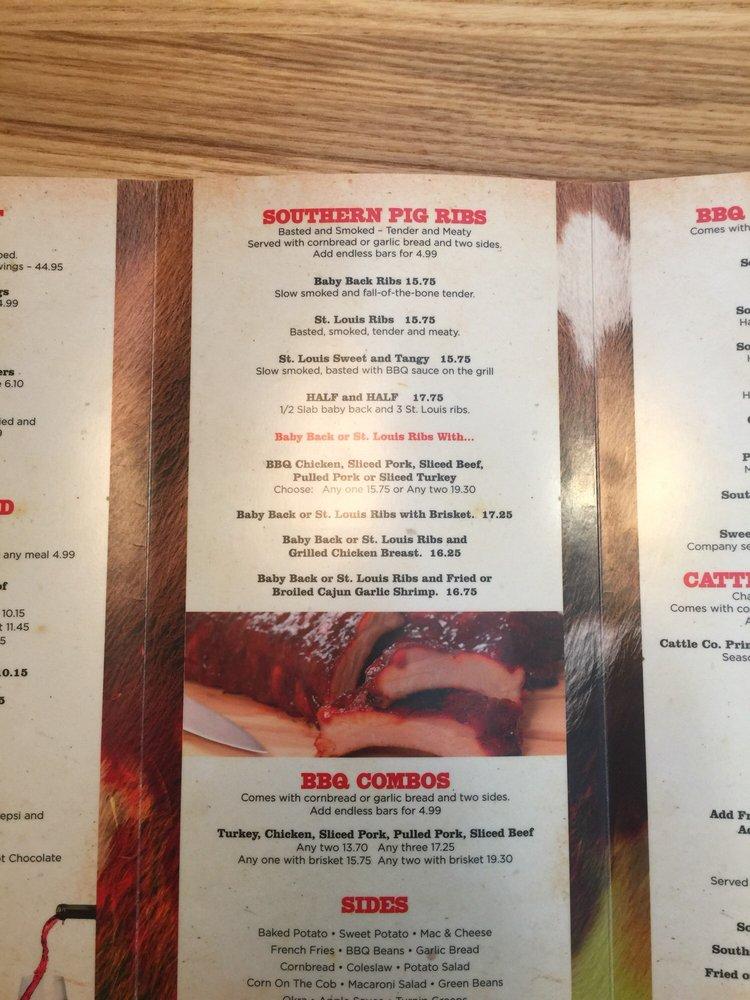 Menu at Southern Pig & Cattle Ocala HWY 200 BBQ, Ocala, SW State Rd 200