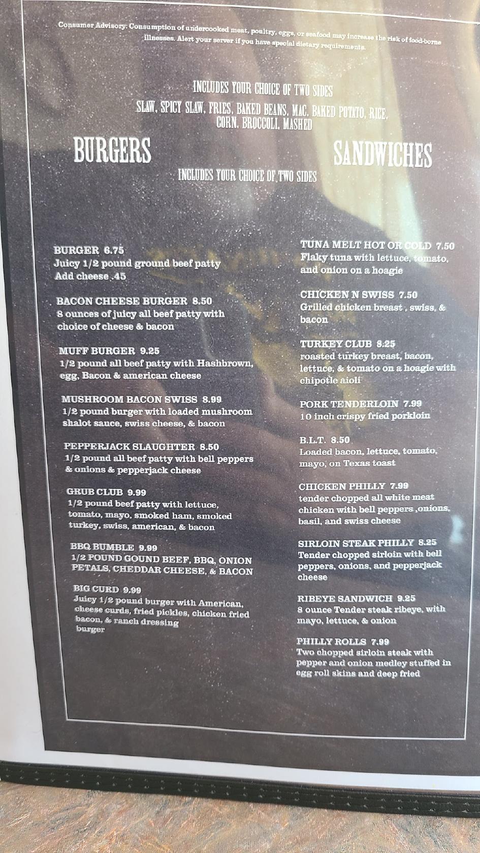Menu at GruBeez 2 restaurant, Davenport, Rockingham Rd