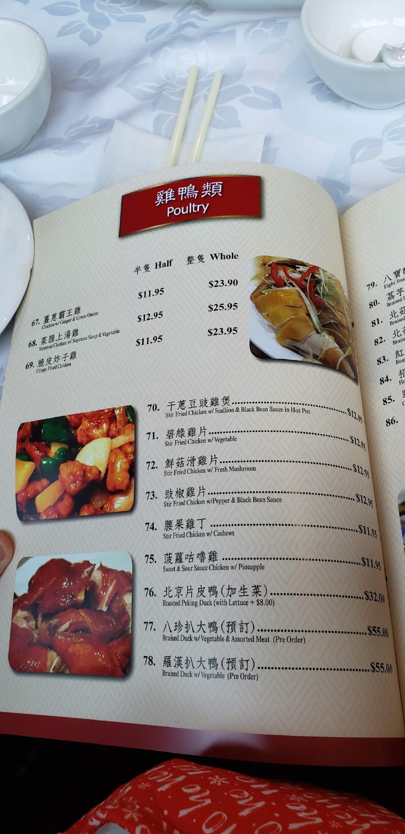 Menu at May Yan Seafood Restaurant 陸福海鮮酒家, Toronto