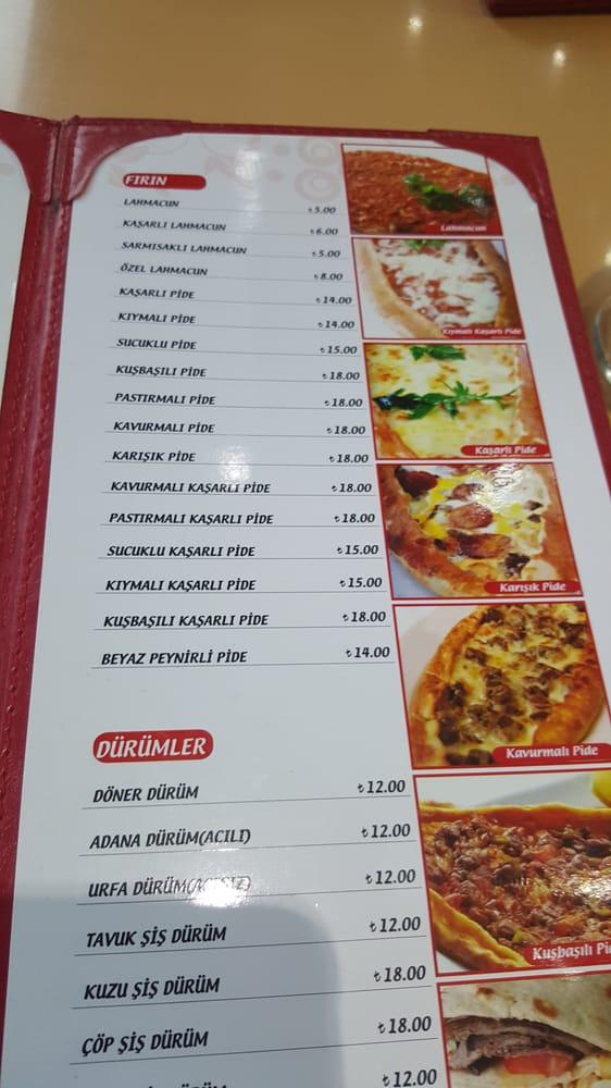 Menu at Saraykapi Sac Tava, Istanbul, İncirli Cd. No:62