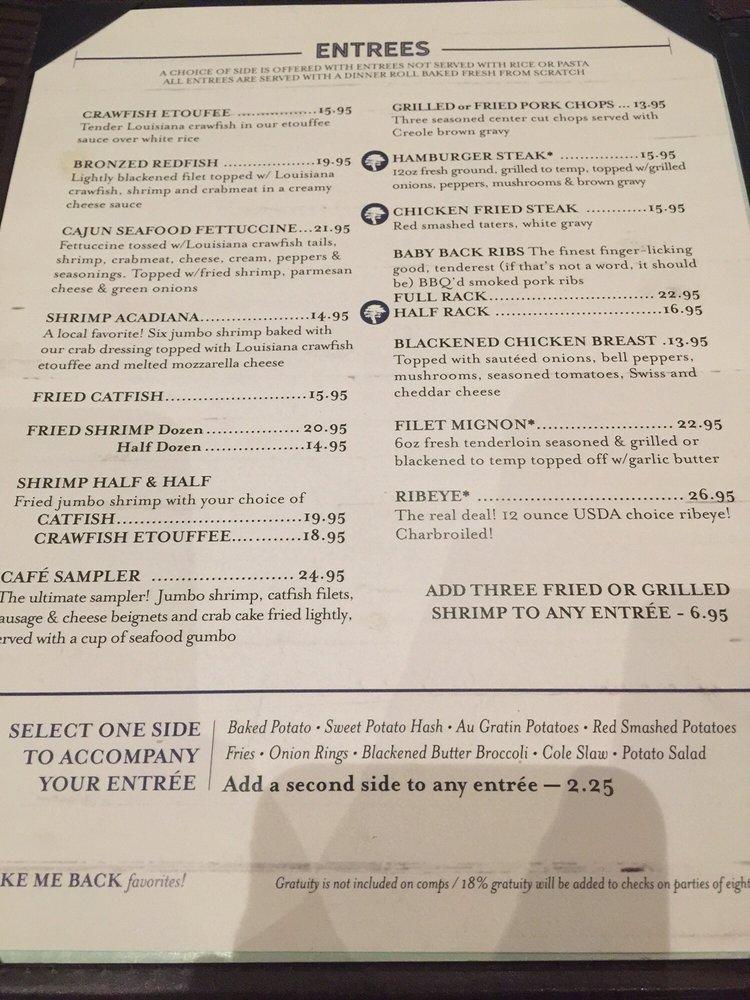 Menu at Cafe Delphine, Charenton