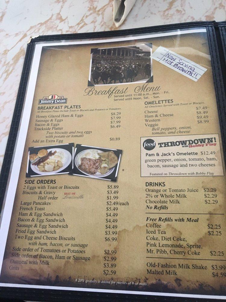 Menu at Wagner's Pharmacy restaurant, Louisville