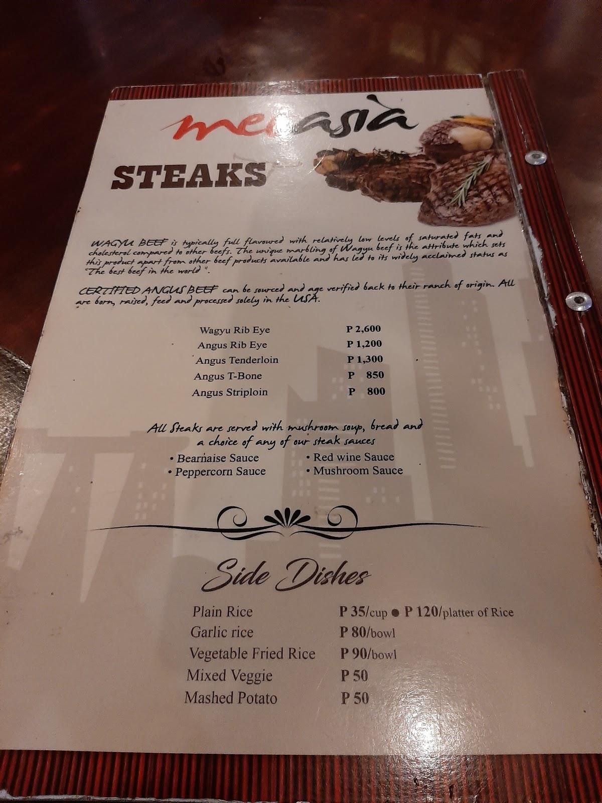 Menu at MeoAsia: Flavors of Asia restaurant, Antipolo