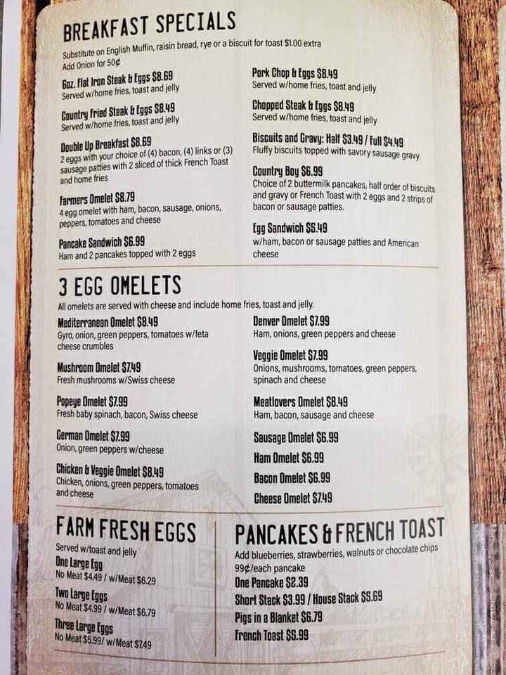 Menu at High Ridge Family Diner restaurant, High Ridge