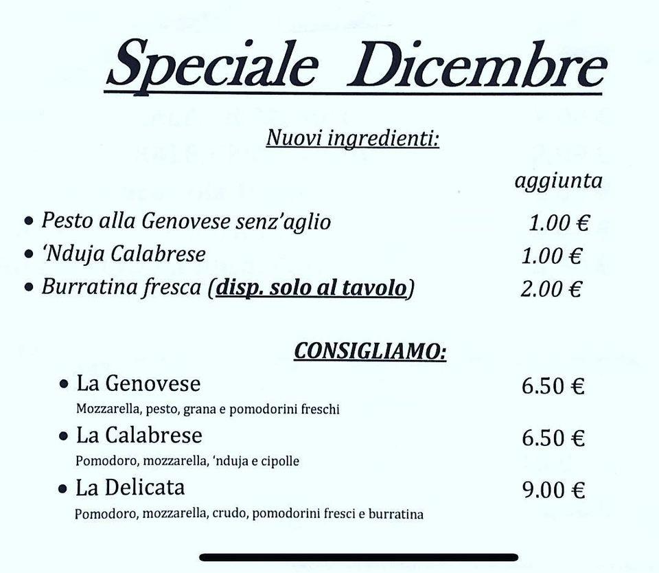 Menu at Pizzeria Angolo 53 Somma, Somma Lombardo