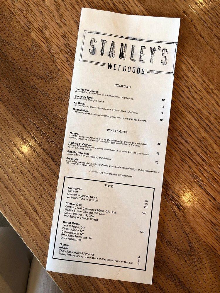 Carta del pub y bar Good Morning Stanley's, Culver City, Venice Blvd.