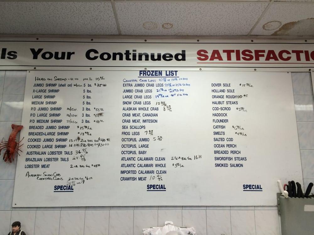 Menu at Captain Alex Seafood restaurant, Niles, N Milwaukee Ave