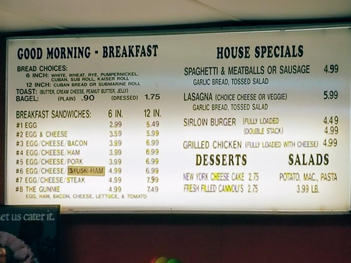 Menu at Deli World restaurant, Brooksville, 701 W Jefferson St