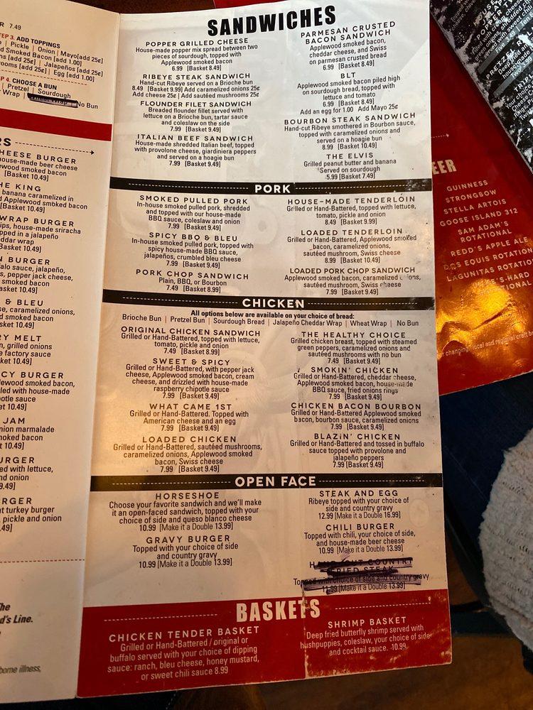 Menu at The Factory Pub 'n' Grub, Sterling