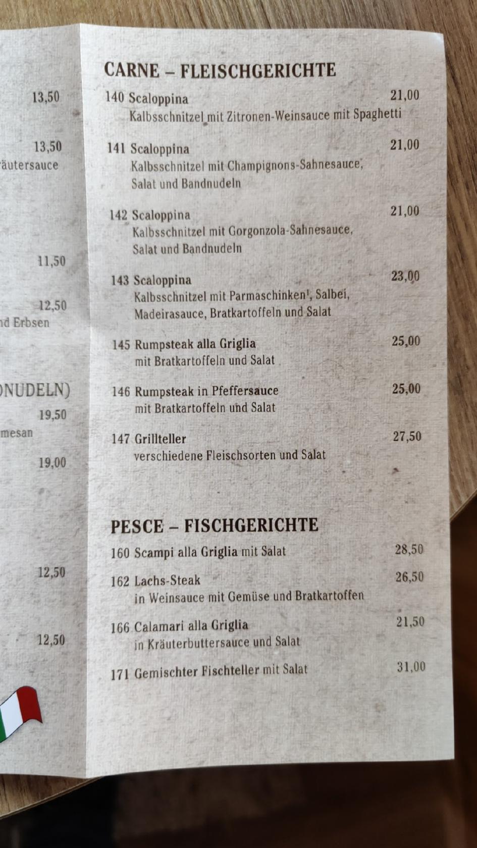 Speisekarte von Al Caminetto restaurant, Riezlern