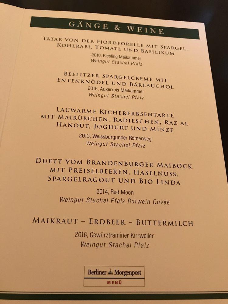 Speisekarte von E.T.A. Hoffmann restaurant, Berlin