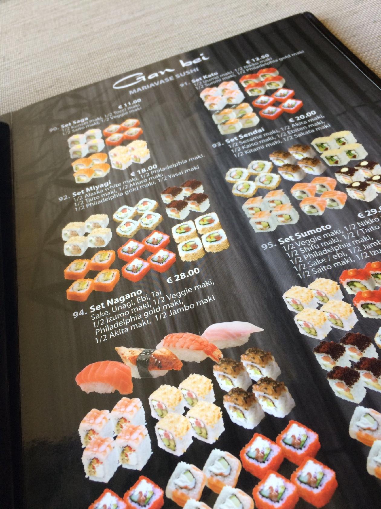 Menu at Gan Bei - Sky & More restaurant, Riga, Duntes iela 19A